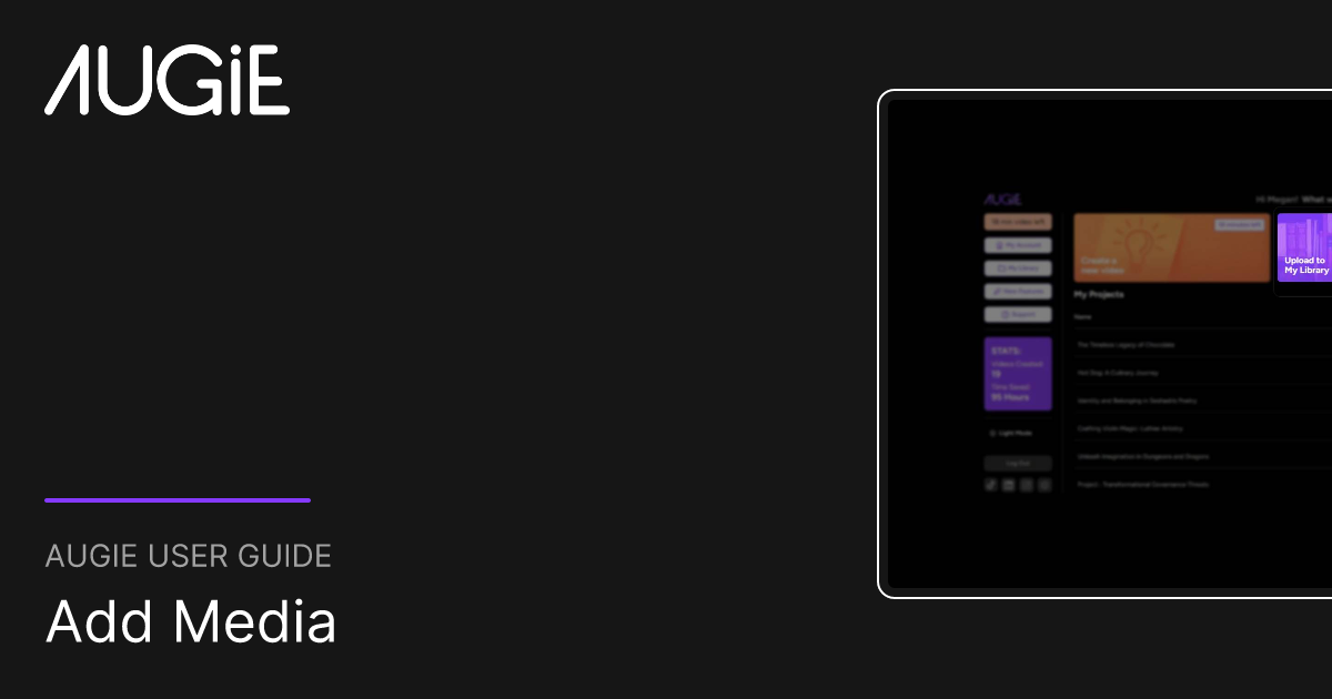 Add Media | Augie User Guide