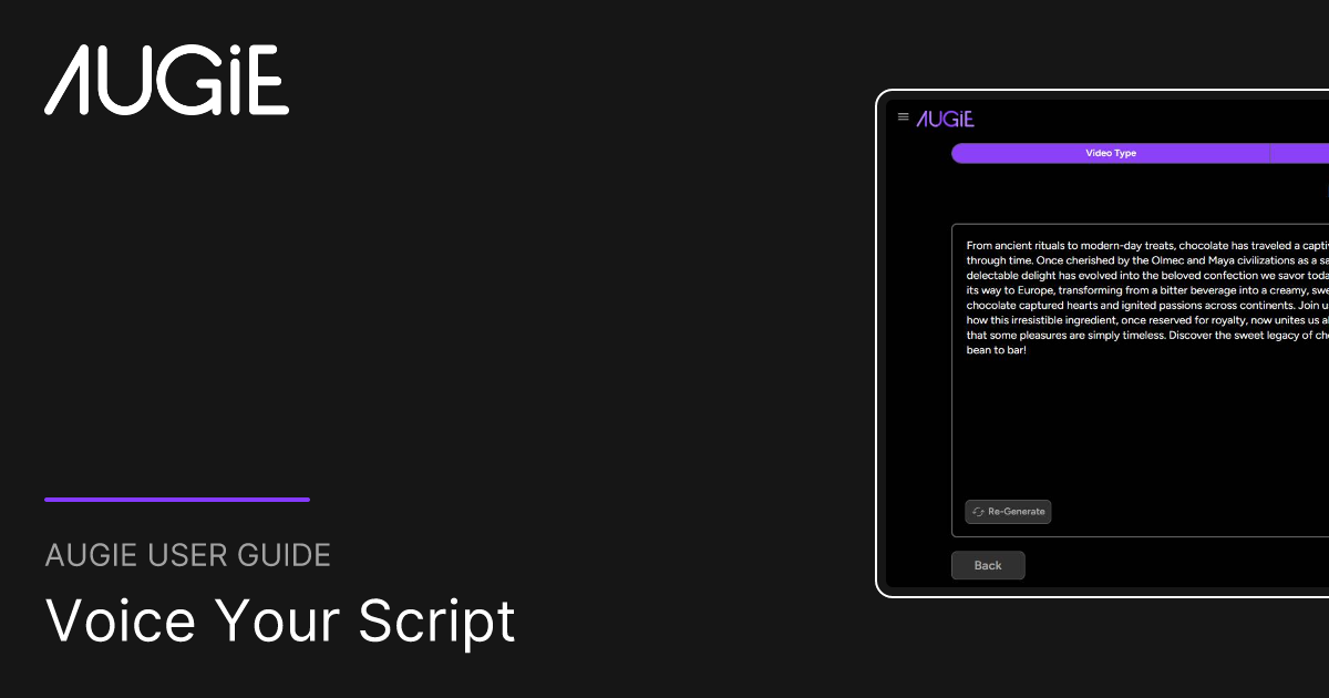 Voice Your Script | Augie User Guide