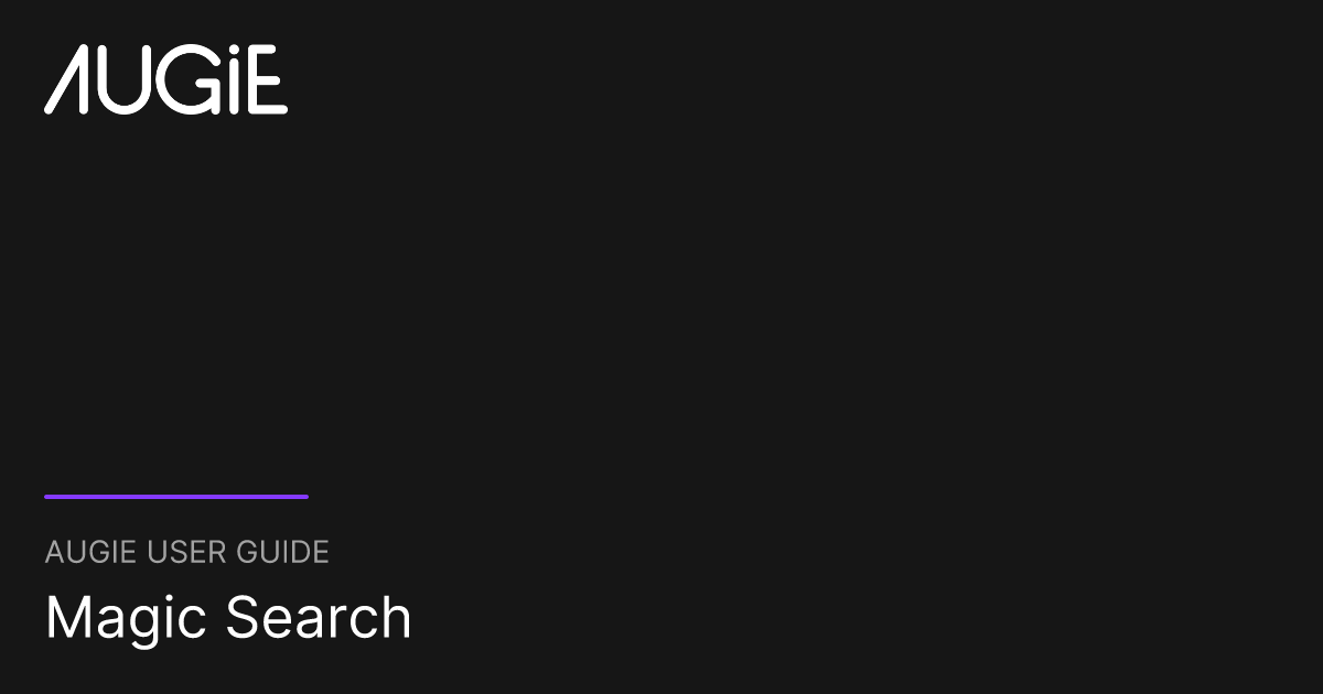 Magic Search | Augie User Guide