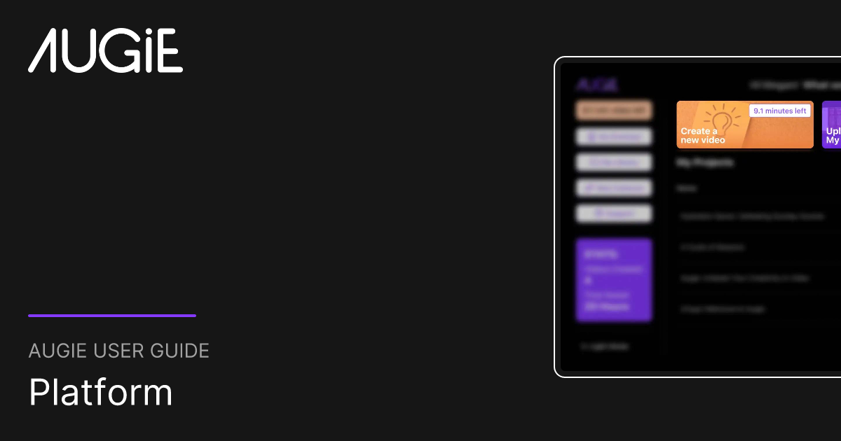 Platform | Augie User Guide