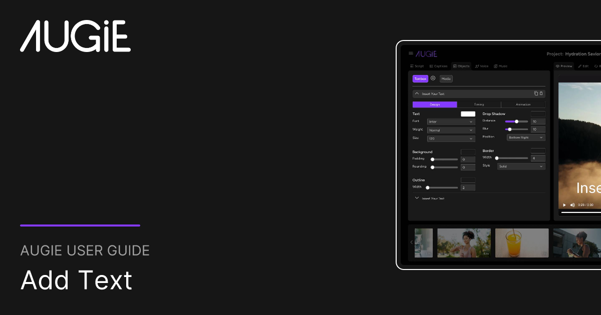 Add Text | Augie User Guide