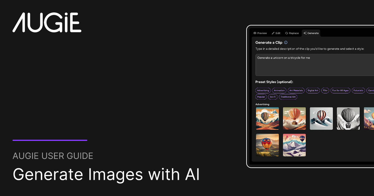 Generate Images with AI | Augie User Guide