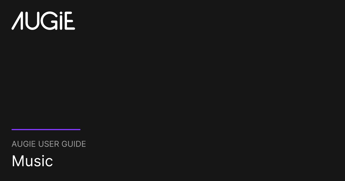 Music | Augie User Guide
